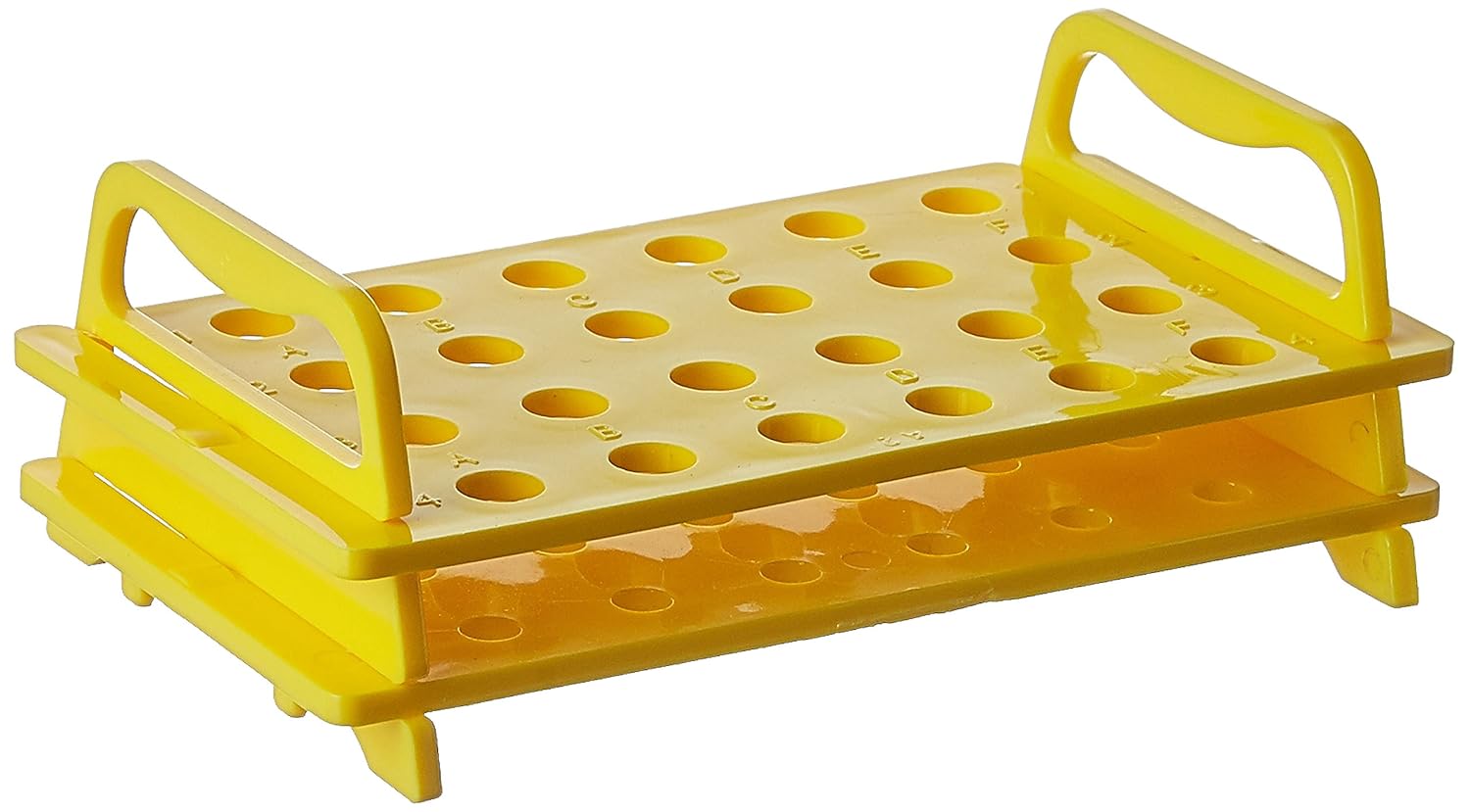 Abdos ABD_P20202 Rack for Micro Centrifuge Tube, PC, Yellow, 6 x 4 ...