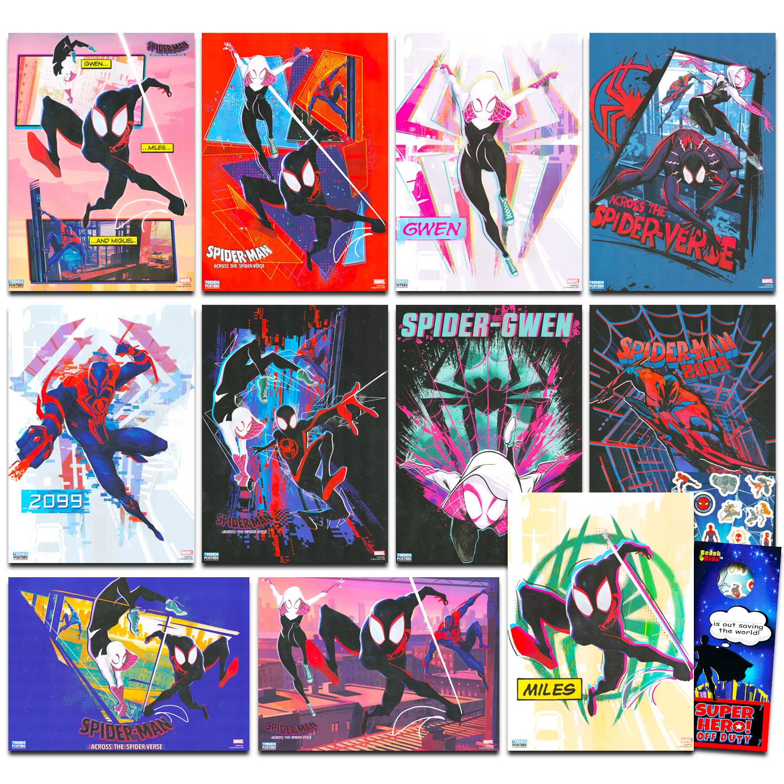 Amazon.com: Marvel Spiderman Across the Spider-Verse Poster Book ...