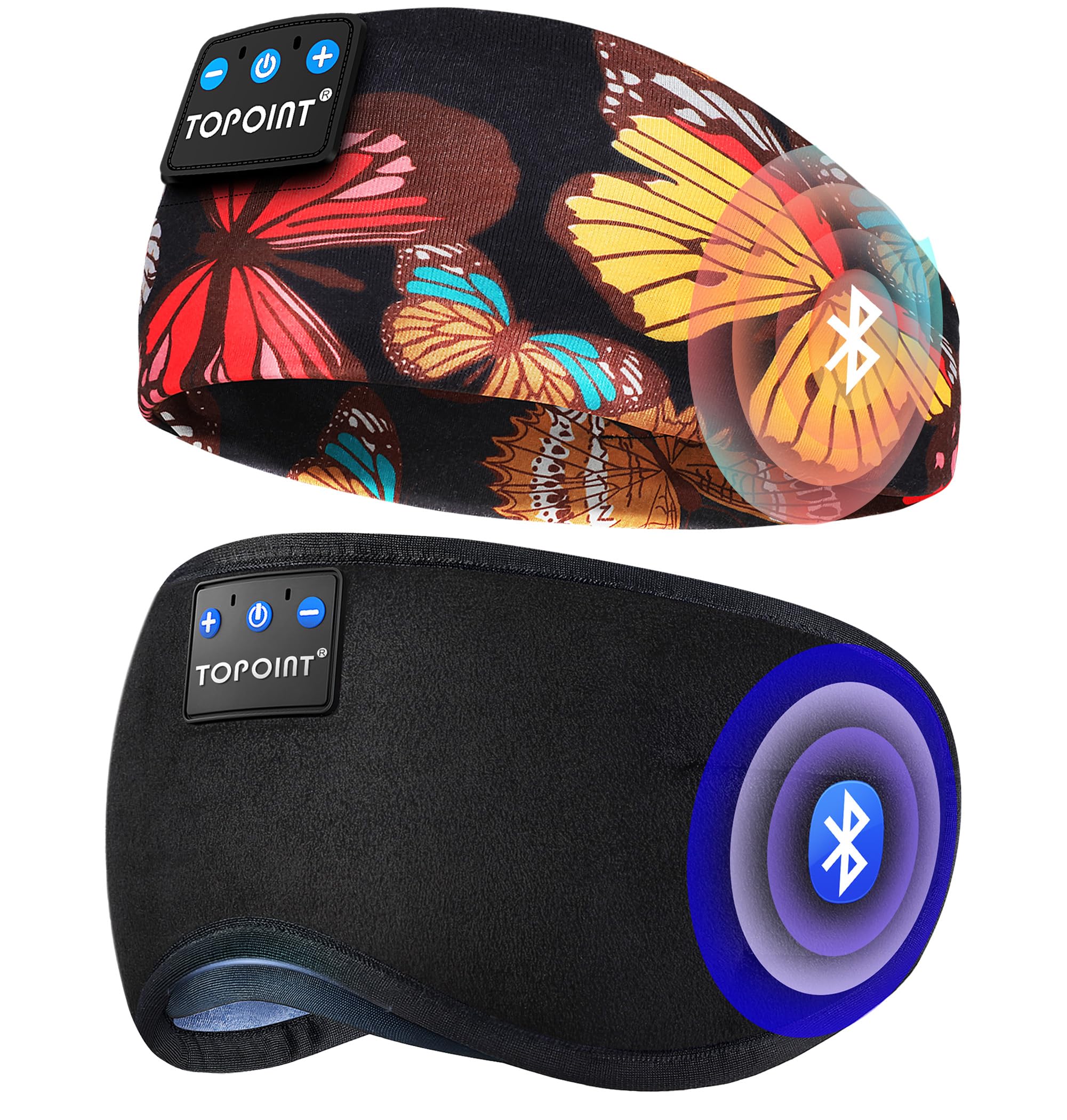 Amazon.com: TOPOINT Bluetooth Headband and Bluetooth Sleep Mask ...