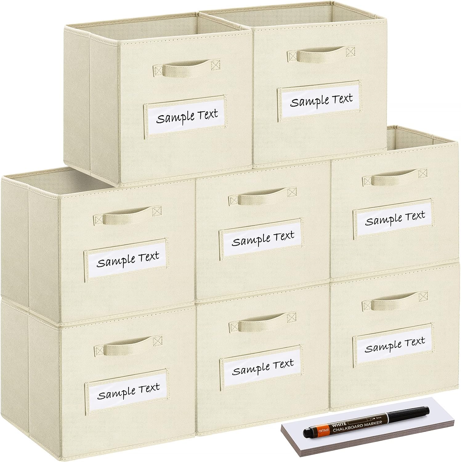 Amazon.com - artsdi 13x13x13 storage cube bins(Set of 8) Fabric storage ...