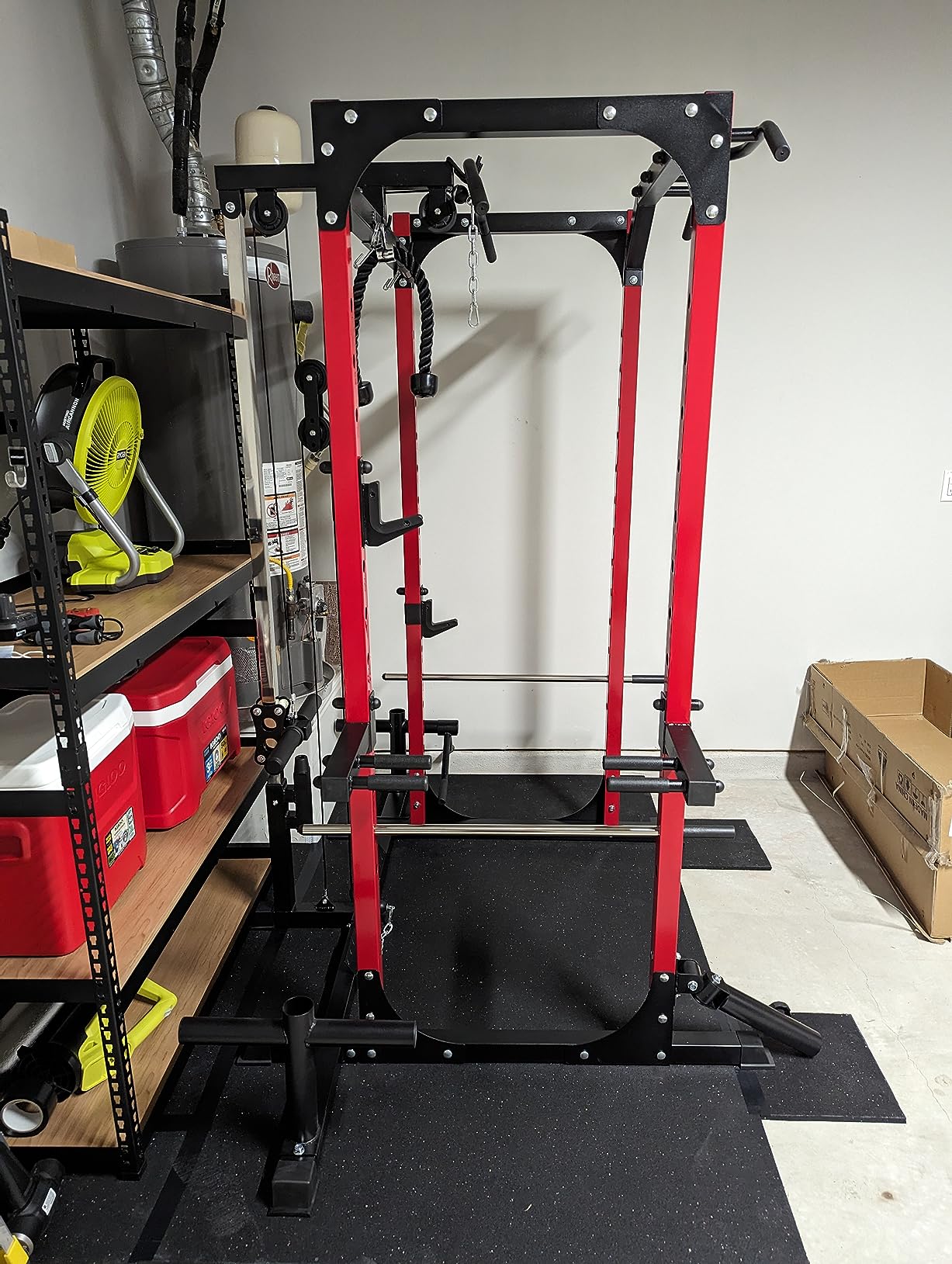 $15/mo - Finance Mikolo Power Cage, Power Rack with LAT Pulldown, Multi ...