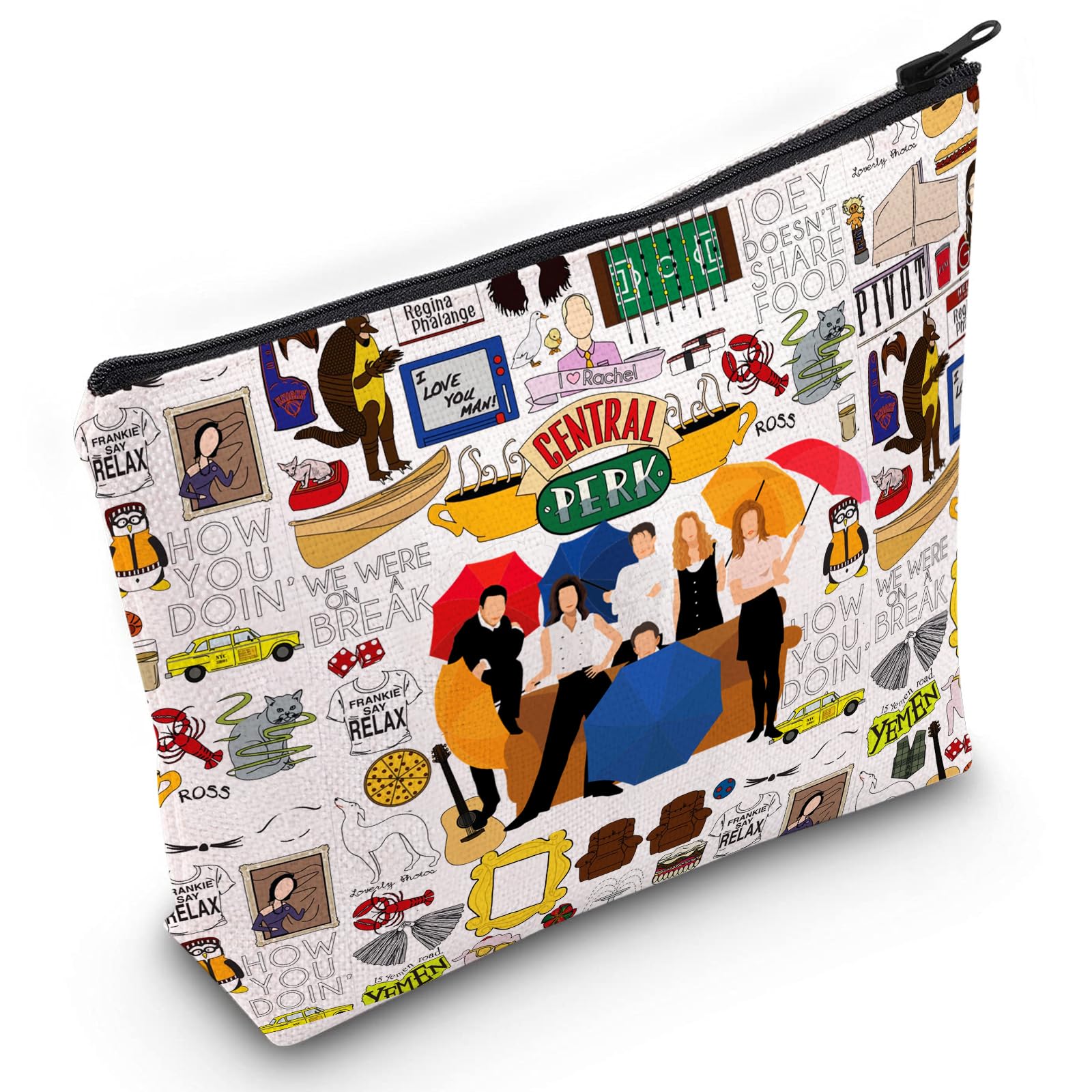 Funny Fans Lovers Merchandis Zipper Pouch Toiletry Makeup Bag Gold ...