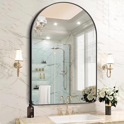 Amazon.com: FORBATH Arched Mirror 32x48 Inch, Bathroom Mirror Wall ...