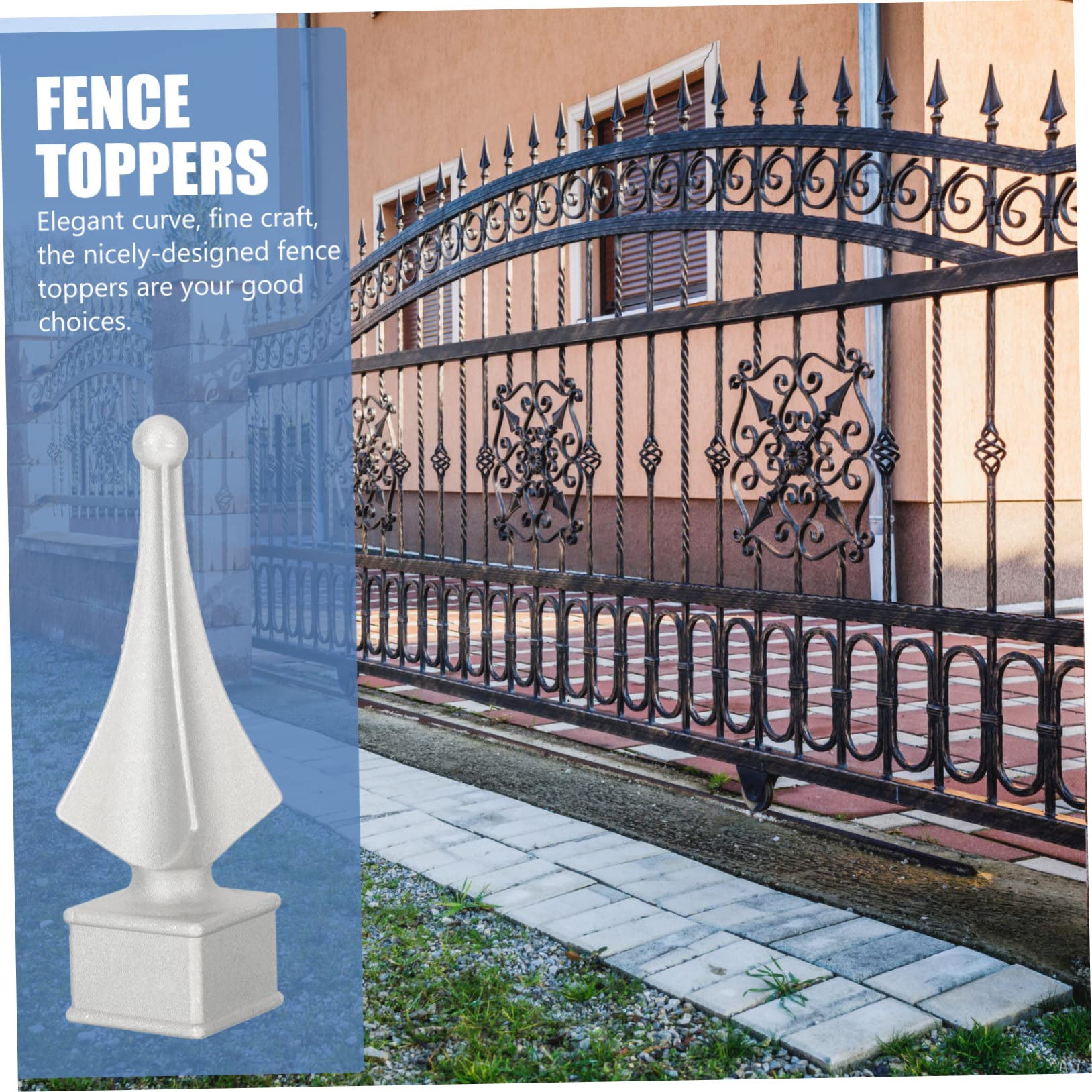 Fence Post Planters Vinyl Copper Globes And Finials - Metal Fence Post ...