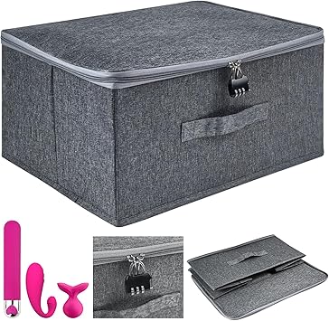 Amazon.com: Discreet Lockable Adult Toy Bag Storage Organizer,15.8"x11 ...