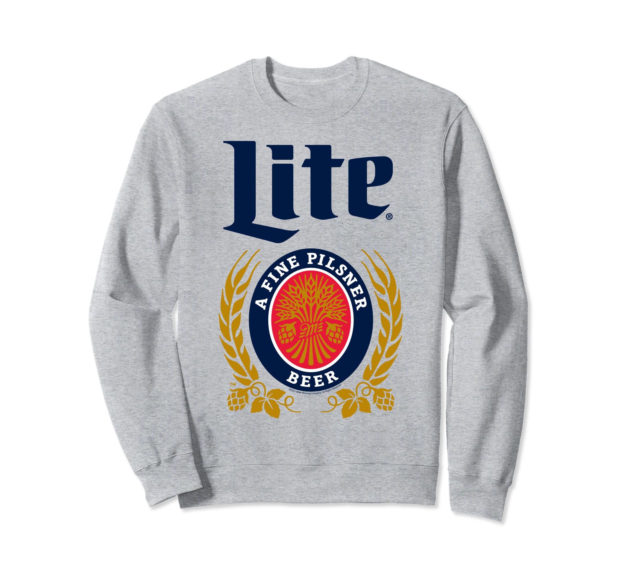 Amazon.com: Coors Miller Lite Classic Centered Design Logo Sweatshirt ...
