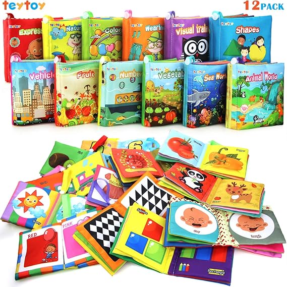 Amazon.com: My First Soft Book,teytoy Nontoxic Fabric Baby Cloth ...