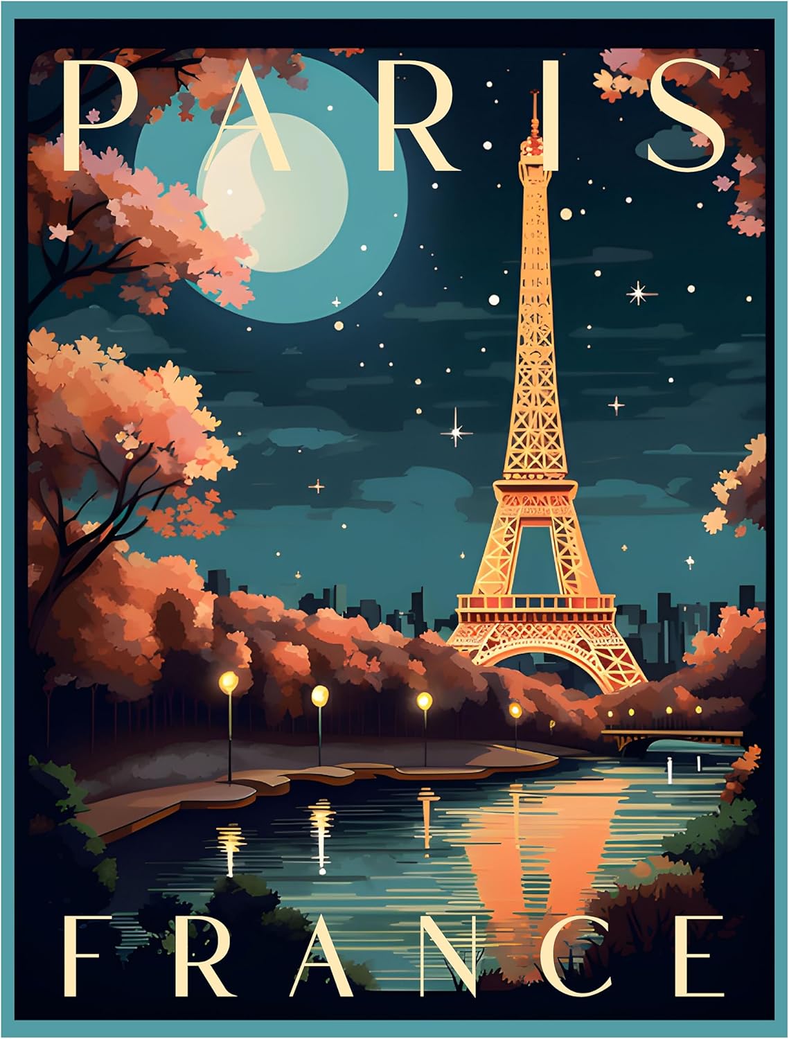 Amazon.com: R and R Imports Paris France Souvenir Vintage Travel Poster ...