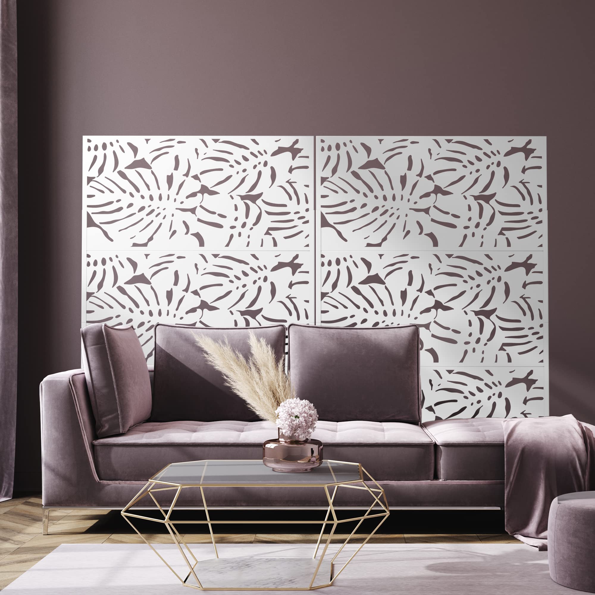 Snapklik.com : 76" H X 47" W Metal Privacy Screen, Outdoor Indoor ...