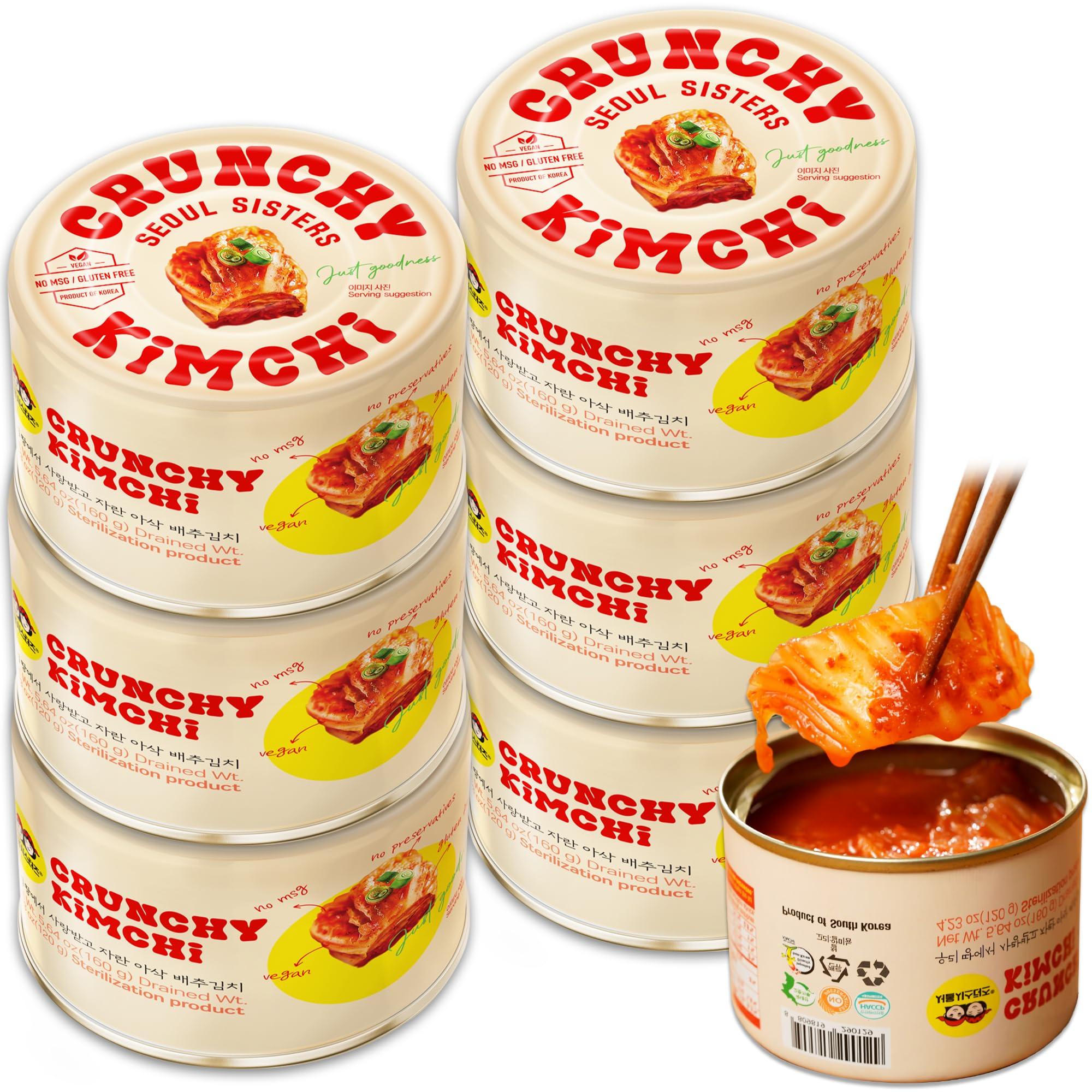 Amazon.com : SEOUL SISTERS Korean Kimchi - Naturally Fermented, MSG ...