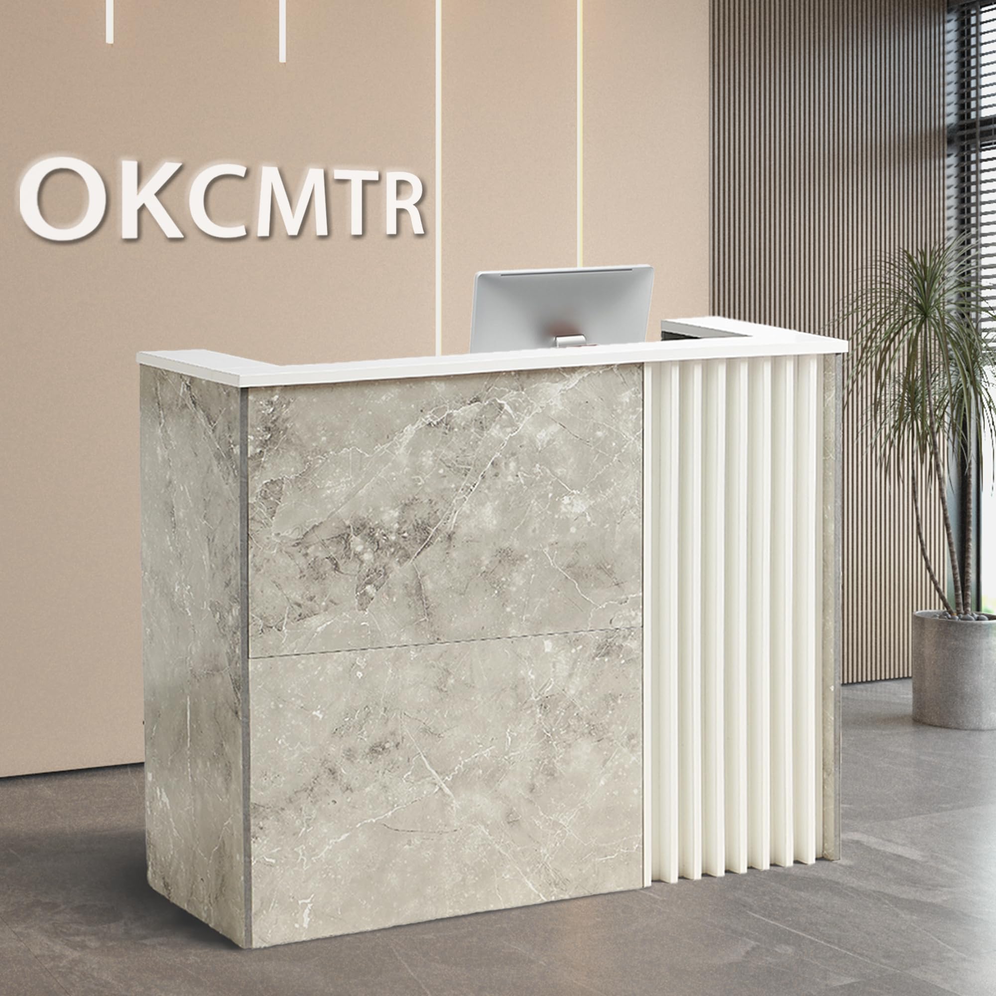 Front Desk Reception Counter Retail Checkout Counter With Lockable ...