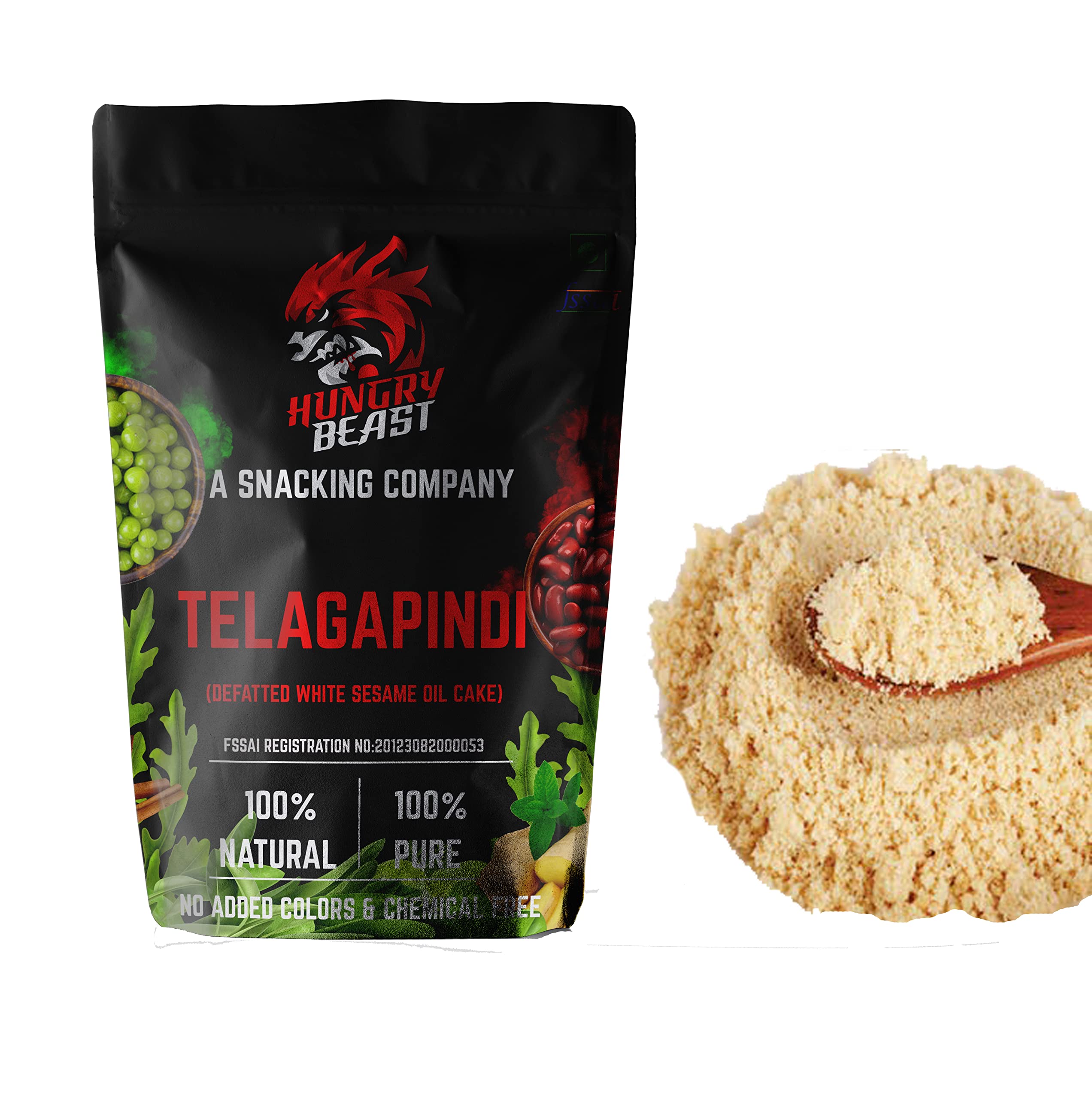 Fresh & Healthy Telaga Pindi (Defatted White Sesame Oil Cake) - 250 ...