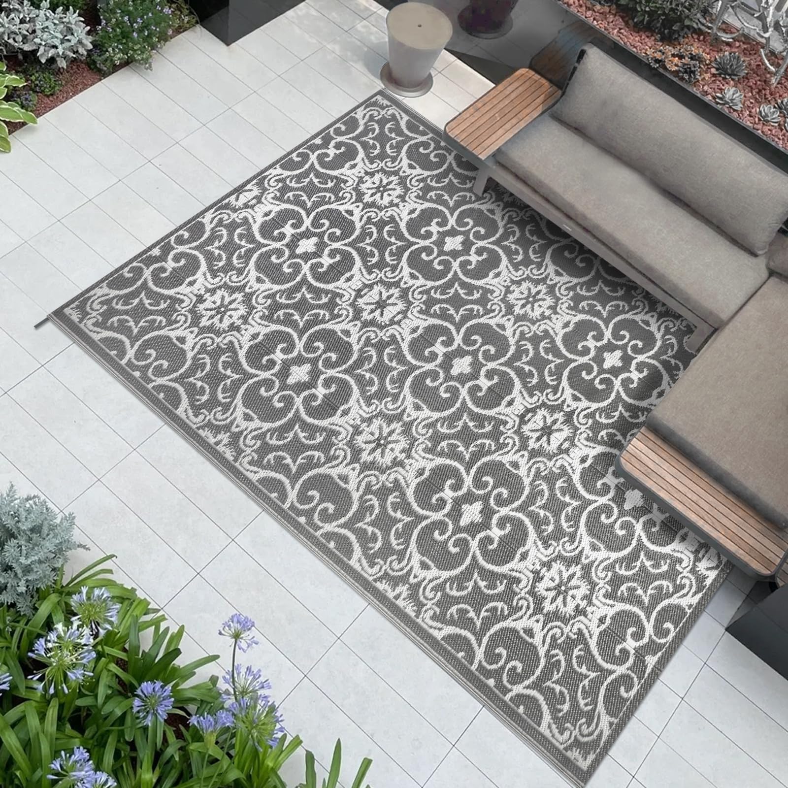 Amazon.de: Famibay Teppich Outdoor Wetterfest Terrasse Teppich Outdoor ...