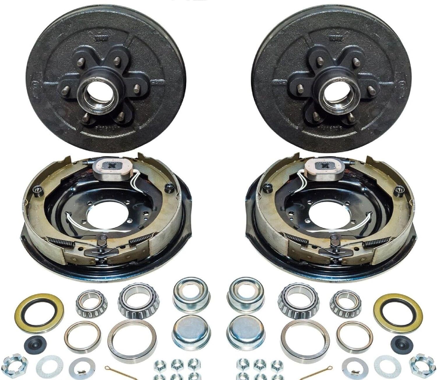 Amazon.com : for (2) Trailer 6 on 5.5 Hub Drum Kits W/ 12x2 Electric ...
