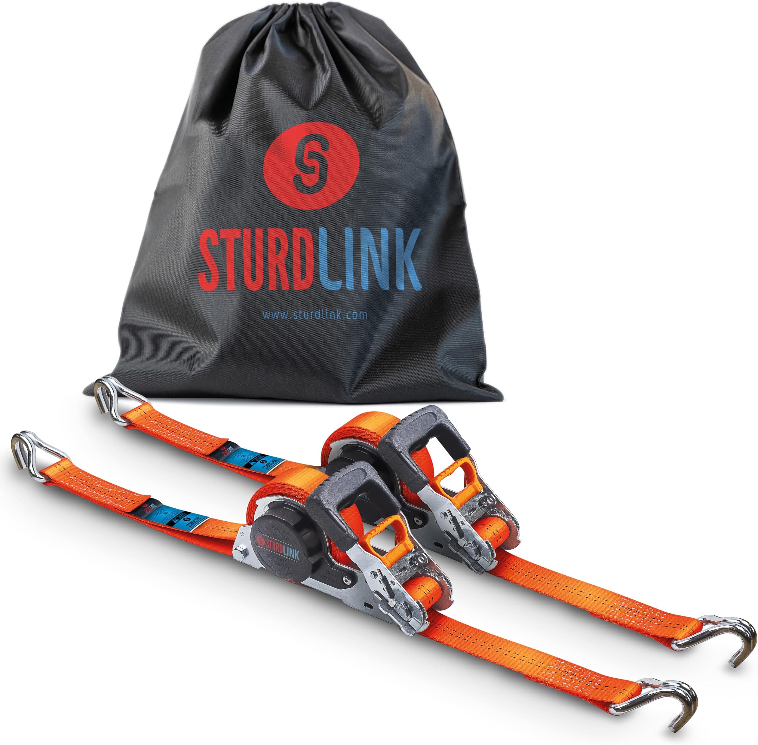 Spanngurte mit Ratsche und Haken 5m 25mm 4er Set LC 400kg / 800kg in U ...