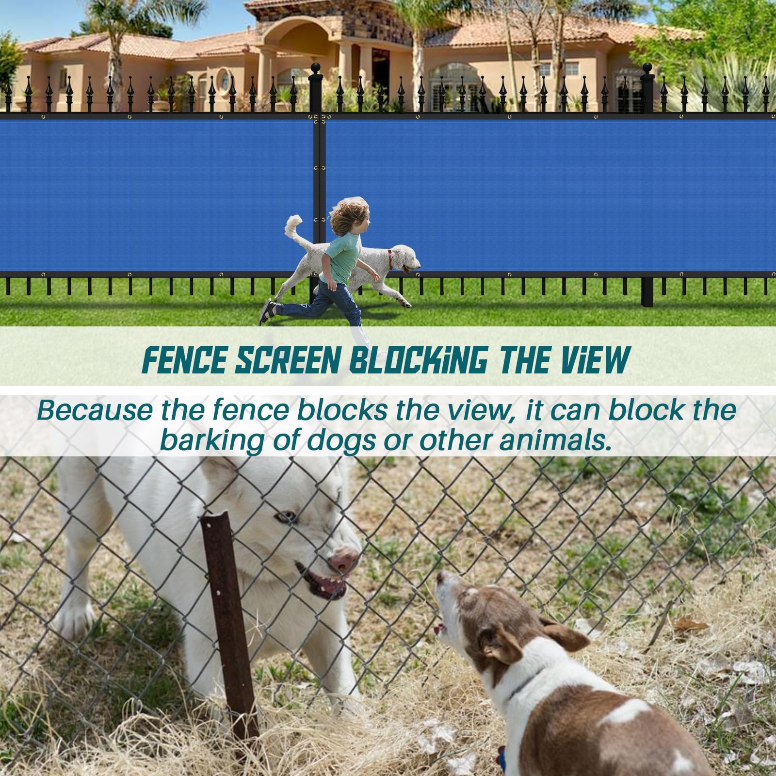 Snapklik.com : Privacy Fence Screen Blue 6 X 50 For Patio Garden Heavy ...