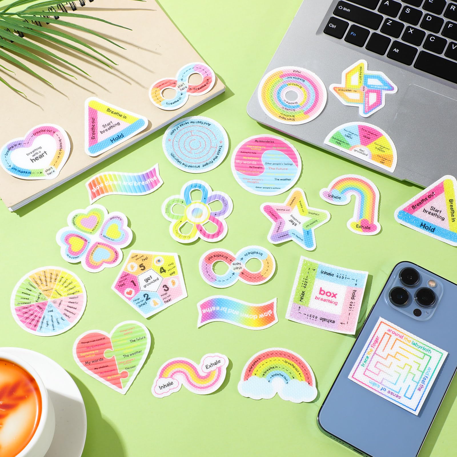 Snapklik.com : Libima 180 Pcs Anxiety Sensory Stickers Reusable Anxiety ...