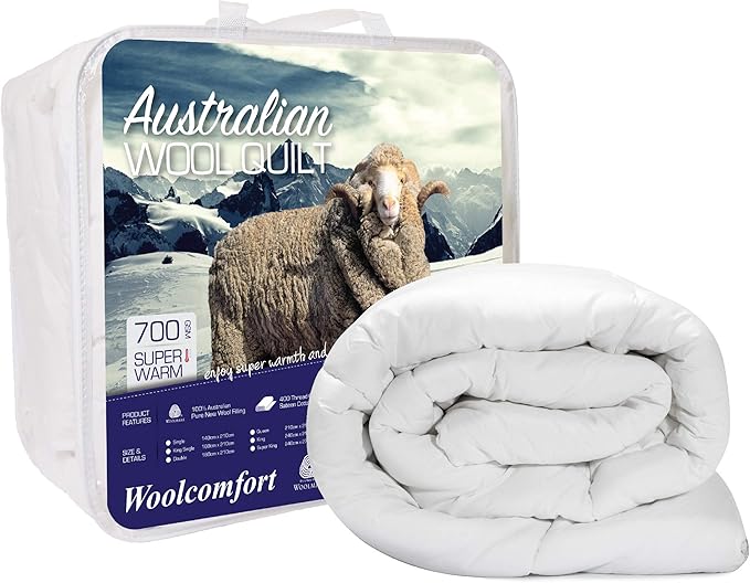 Woolcomfort Australian Made Merino Wool Quilt/Doona/Duvet 700GSM ...