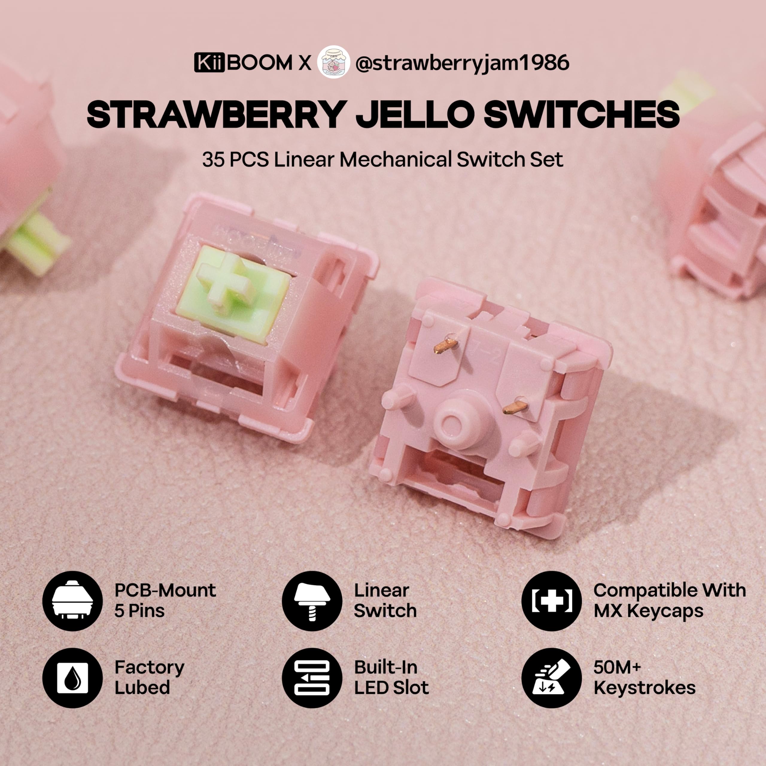Snapklik.com : KiiBOOM X Strawberryjam1986 Linear Mechanical Switch Set ...