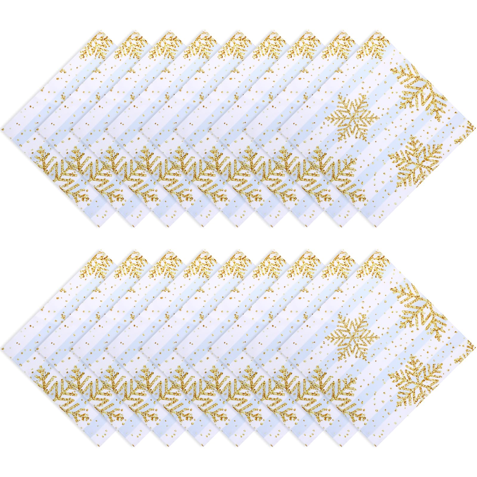 Amazon.com: Preboun 18 Pcs Winter Snowflakes Cloth Napkins Reusable ...