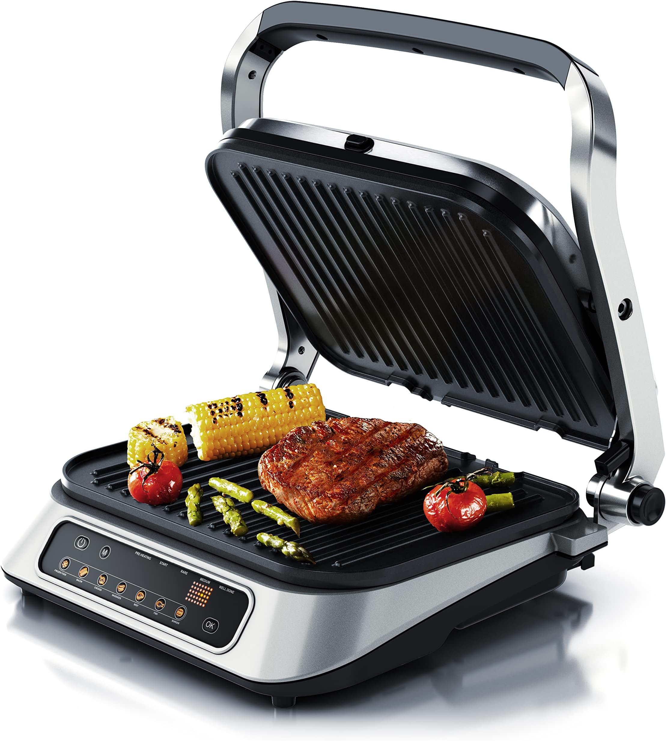 Silex Multigrill 2439 Grill und Backplatten 2000 Watt Edelstahl: Amazon ...