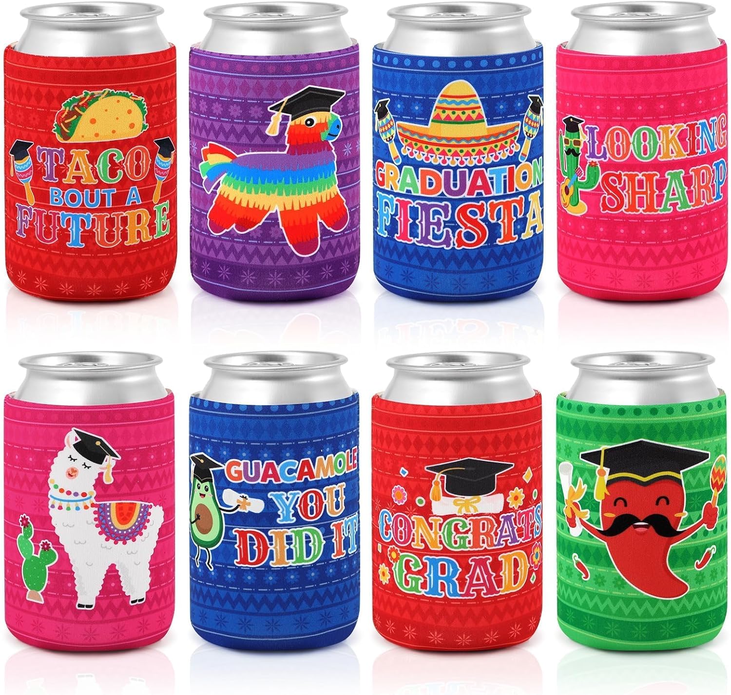 Amazon.com: Mexican Graduation Party Supplies Congrats Grad Can Coolers ...
