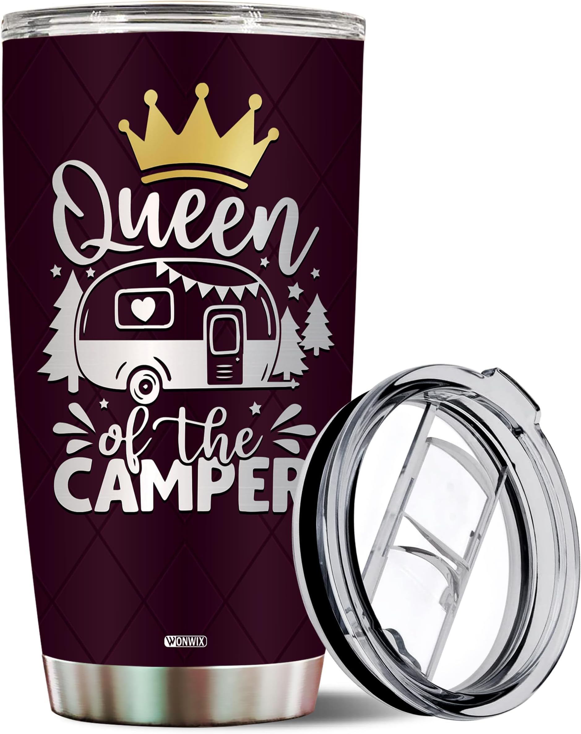 Amazon.com: Onebttl Queen of the Camper Tumbler RV Gifts for Women ...