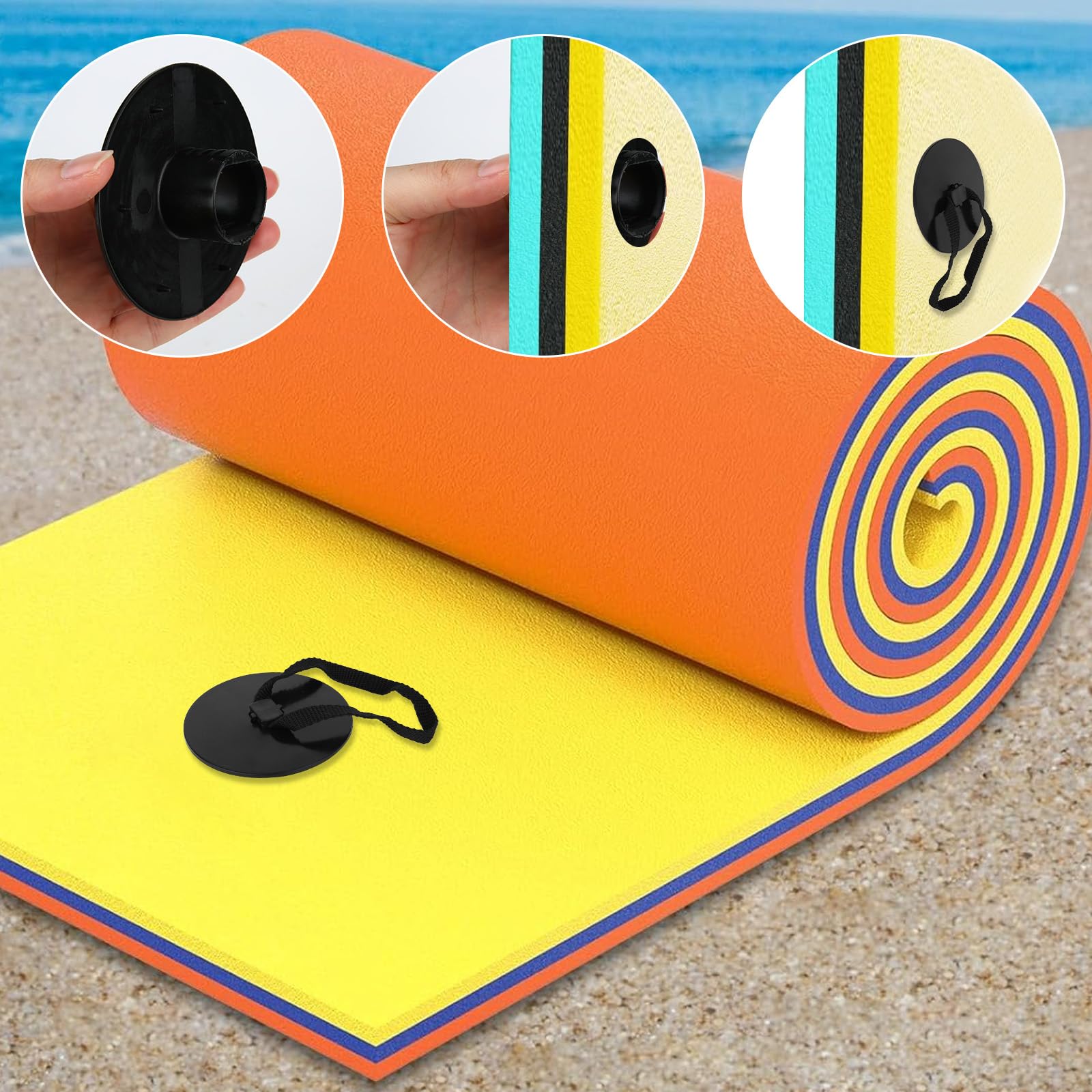 Snapklik.com : Floating Mat Tether Kit, Portable Floating Water Mat ...