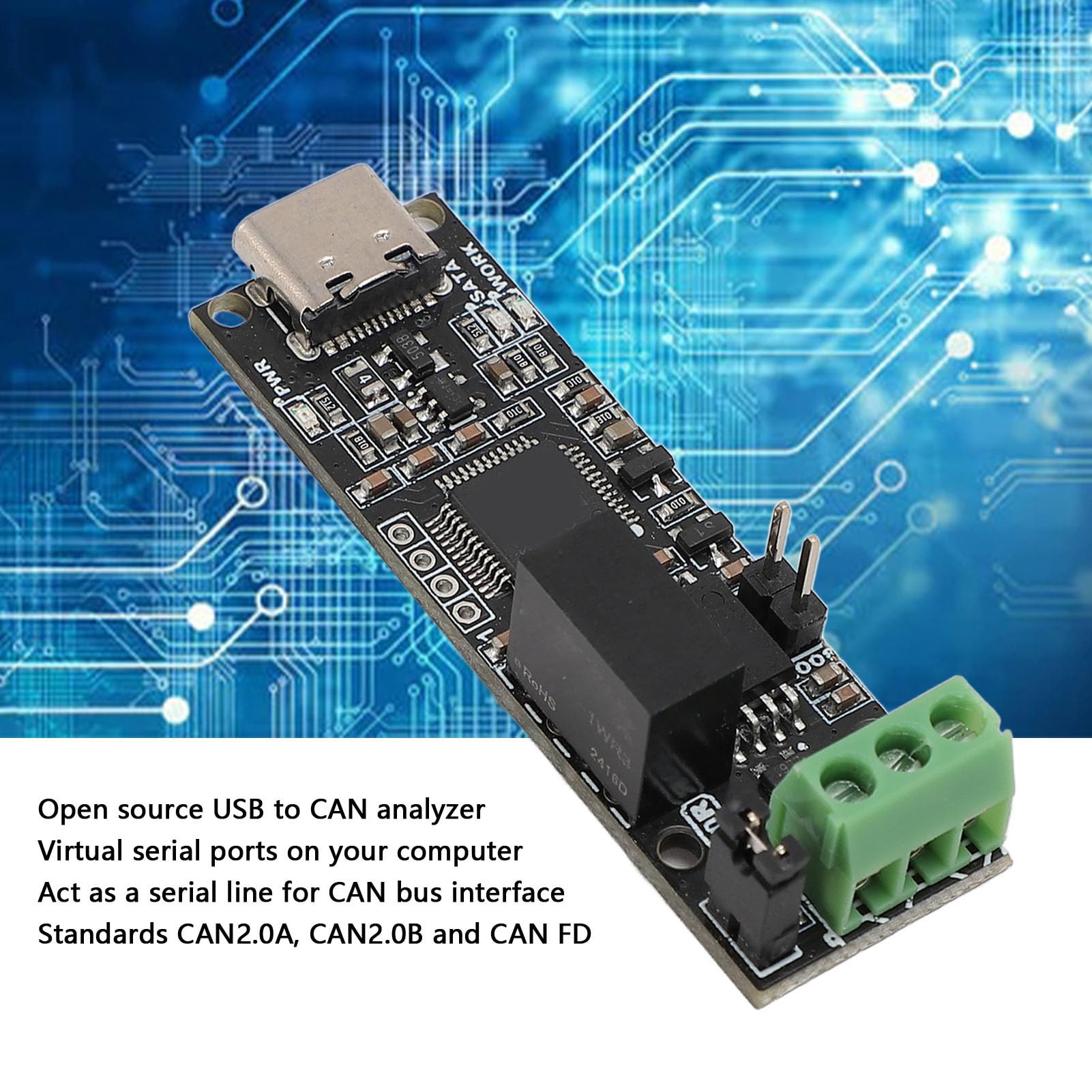 CAN Bus Analyzer Jesscasday CANable 2.0 - USB To With STM32G431C8T6 ...