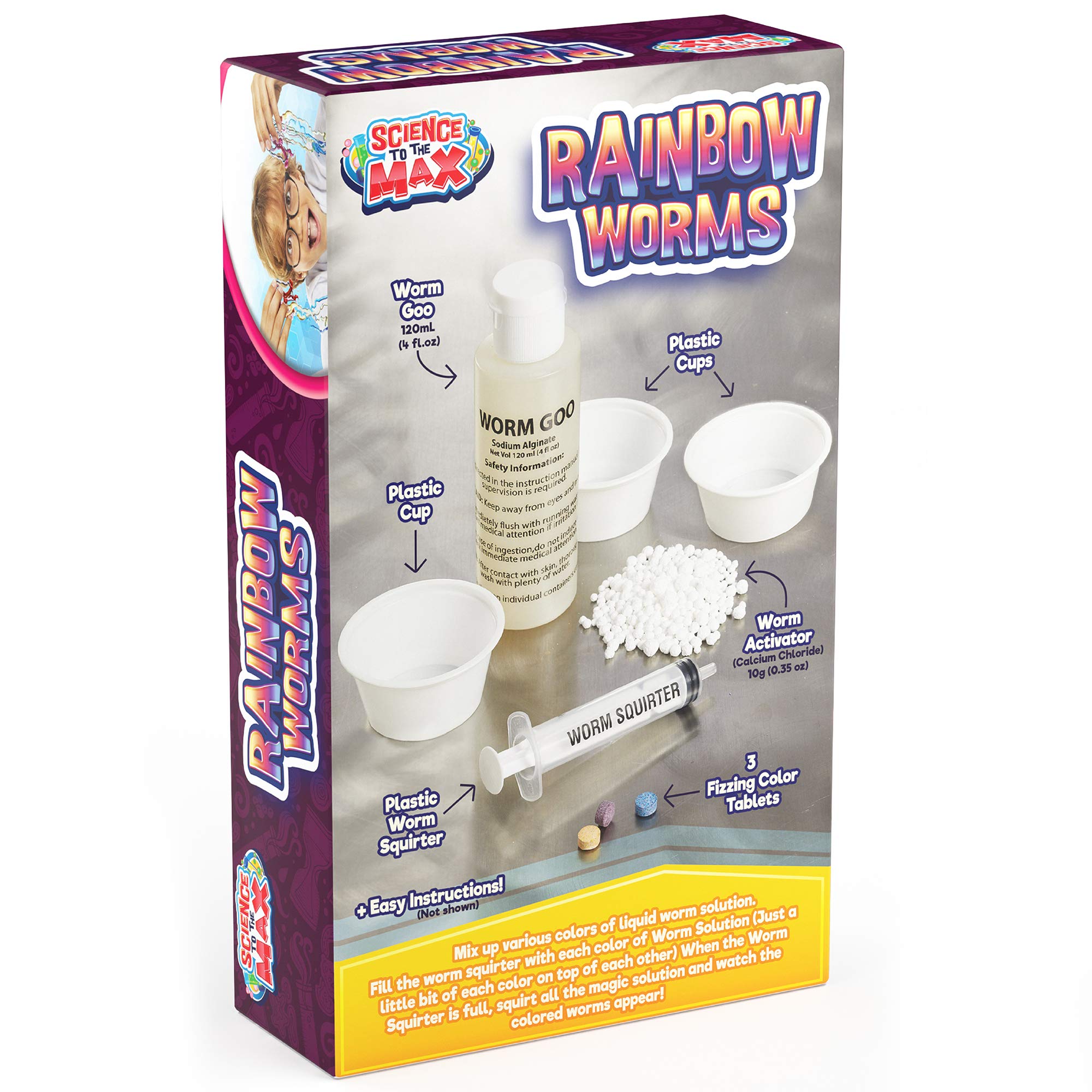 Buy Be Amazing! Toys Rainbow Worms Science DIY Slime Kit Craft for Kids, STEM Chemistry Activity ...