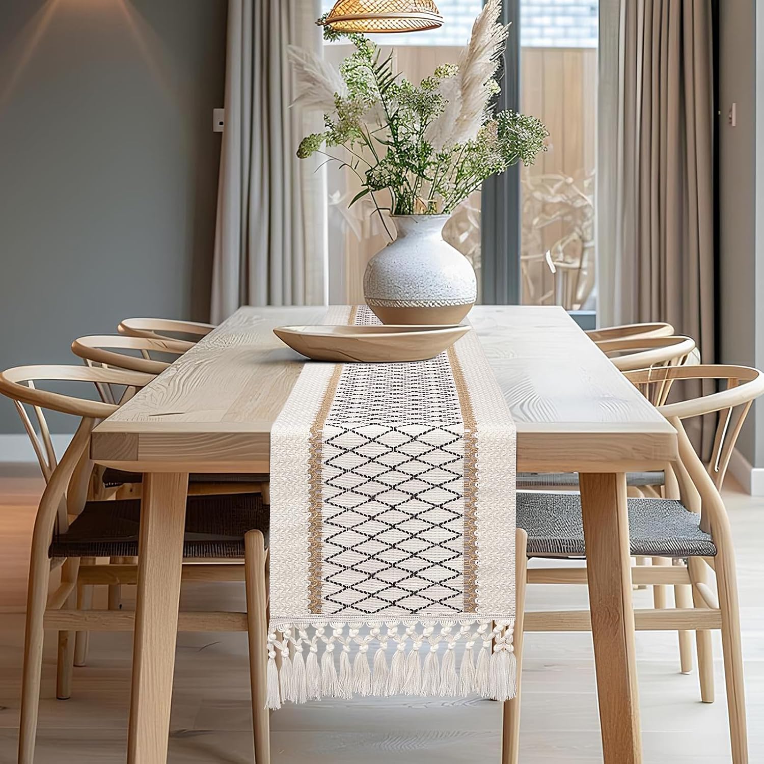 Amazon.com: yuboo Boho Table Runner 108 Inches - Spring Rustic ...