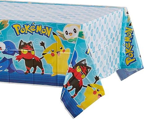 Amazon.com: American Greetings Pokemon Party Supplies, Plastic Table ...