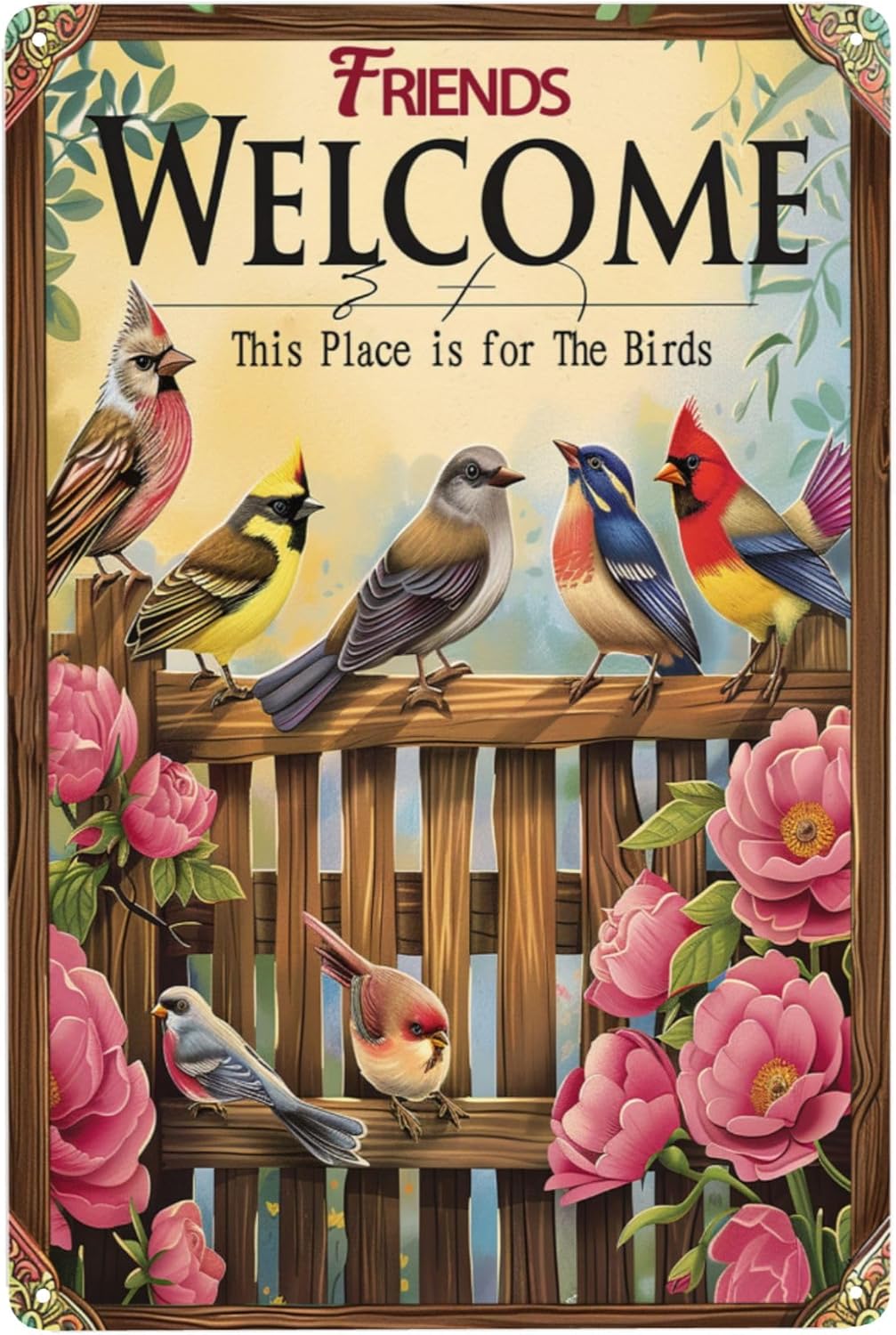 Amazon.com: Fancesca 8''x12'' Vintage Metal Sign – "This Place is for ...