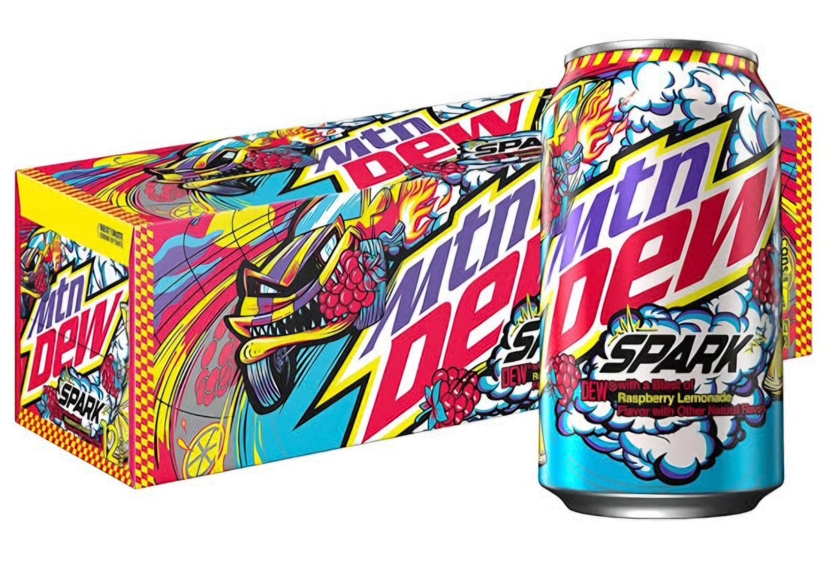 Pepsi Co Mountain Dew Spark, the Dew with a blast of Raspberry Lemonade ...