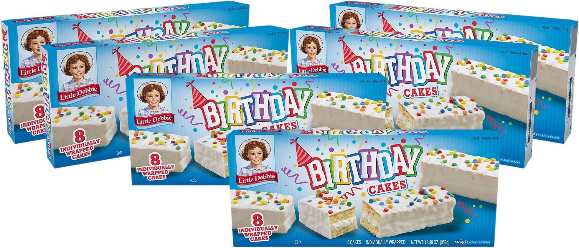 Amazon.com: Little Debbie Birthday Cakes, 48 Individually Wrapped Cakes ...
