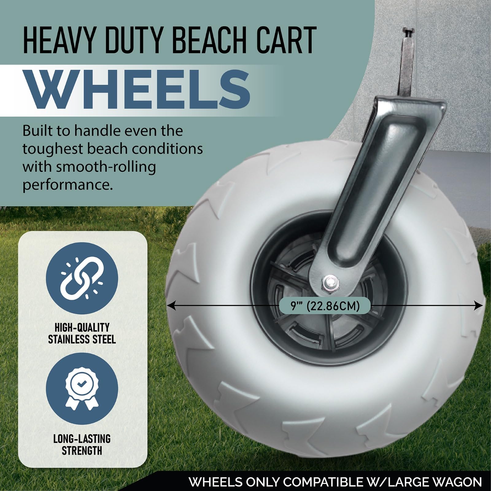 Snapklik.com : TerrainG0 TerrainGO Beach Wagon Wheels For Sand Quick ...