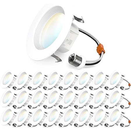 New Construction Mounting Plate With Symmetric Round 24 Pack Wafer Lights