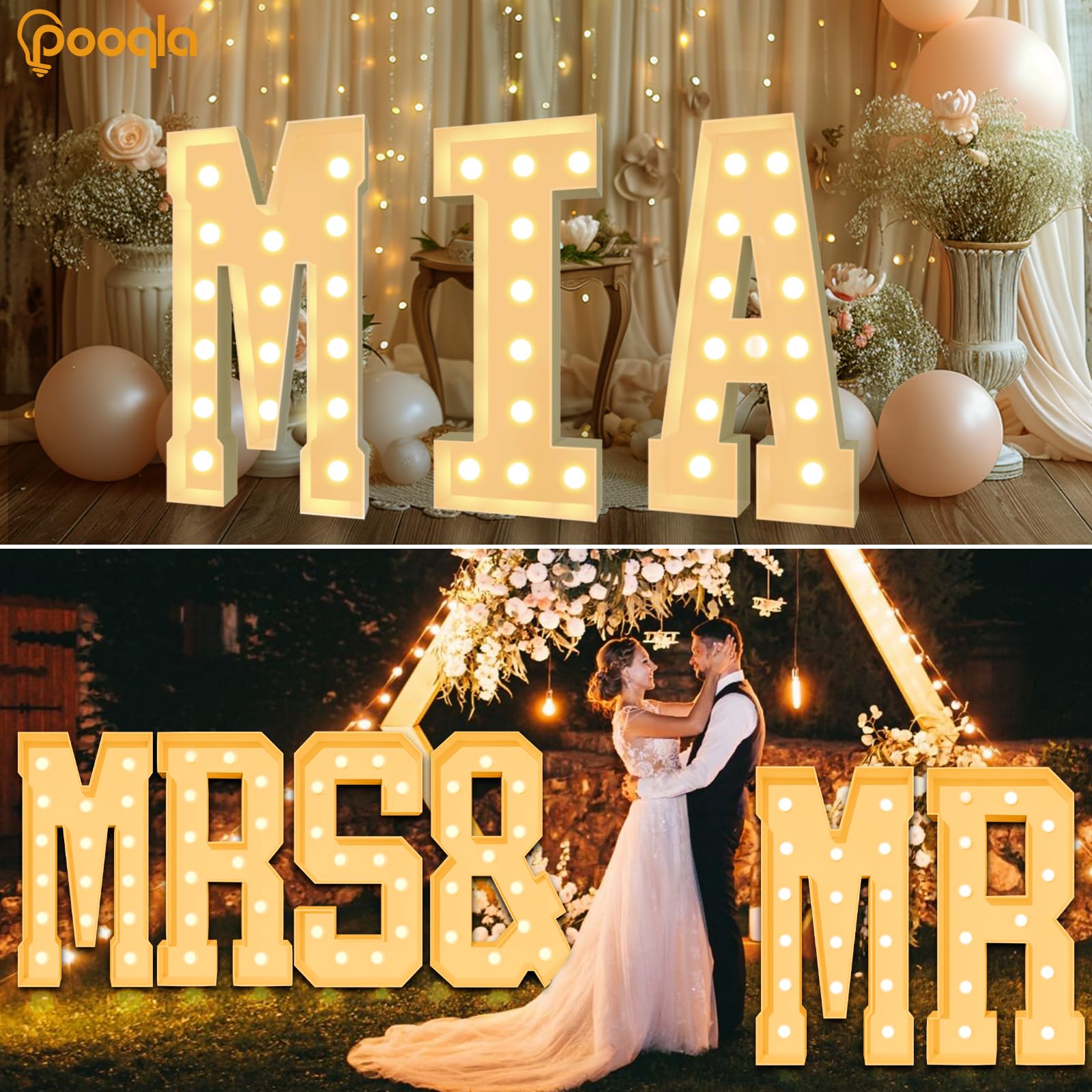 Snapklik.com : 4 FT Marquee Light Up Letters, Marquee Letter Lights 4 ...