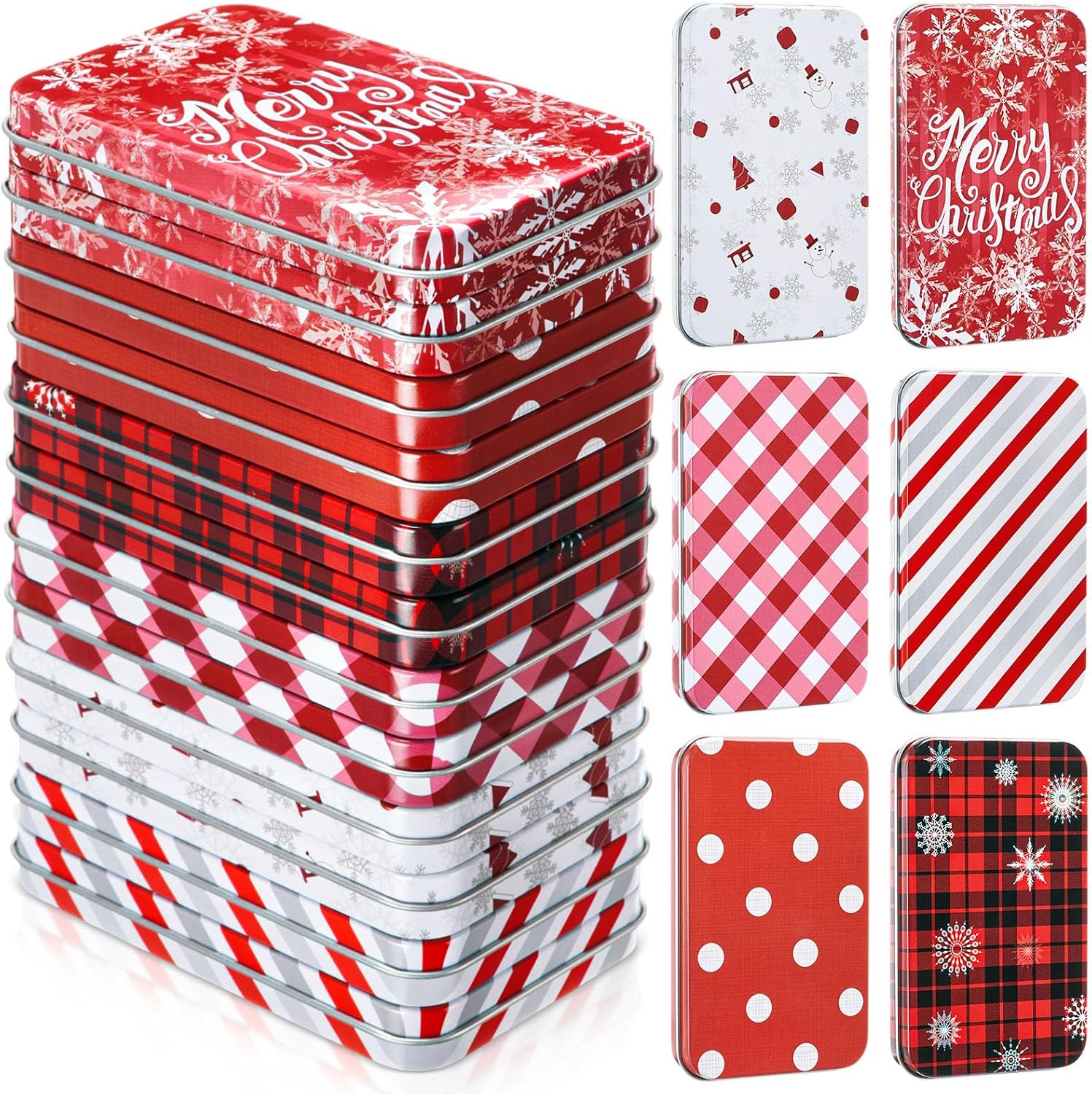 Amazon.com: Zhengmy 18 Pack Christmas Gift Card Holders Tin Gift Card ...