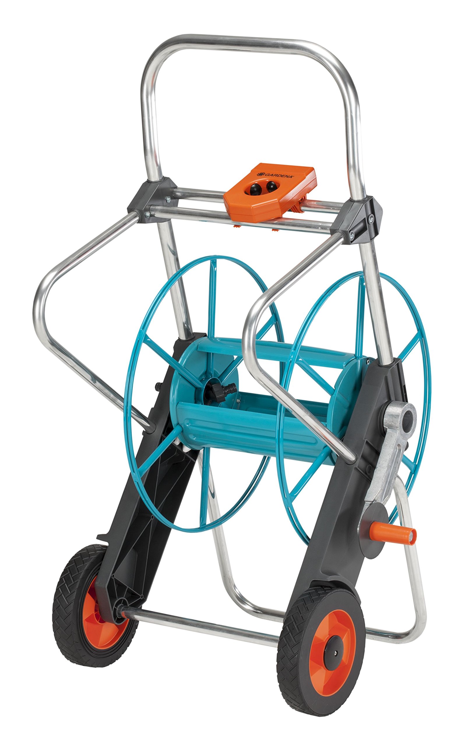 Buy Gardena 2674 262 Foot Wheeled Metal Garden Hose Reel With Hose