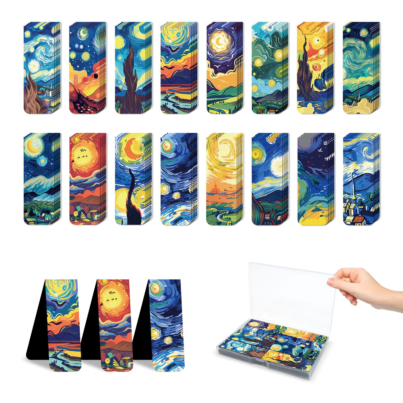 Amazon.com: 48 Pieces Magnetic Bookmarks Magnet Page Markers - Book ...