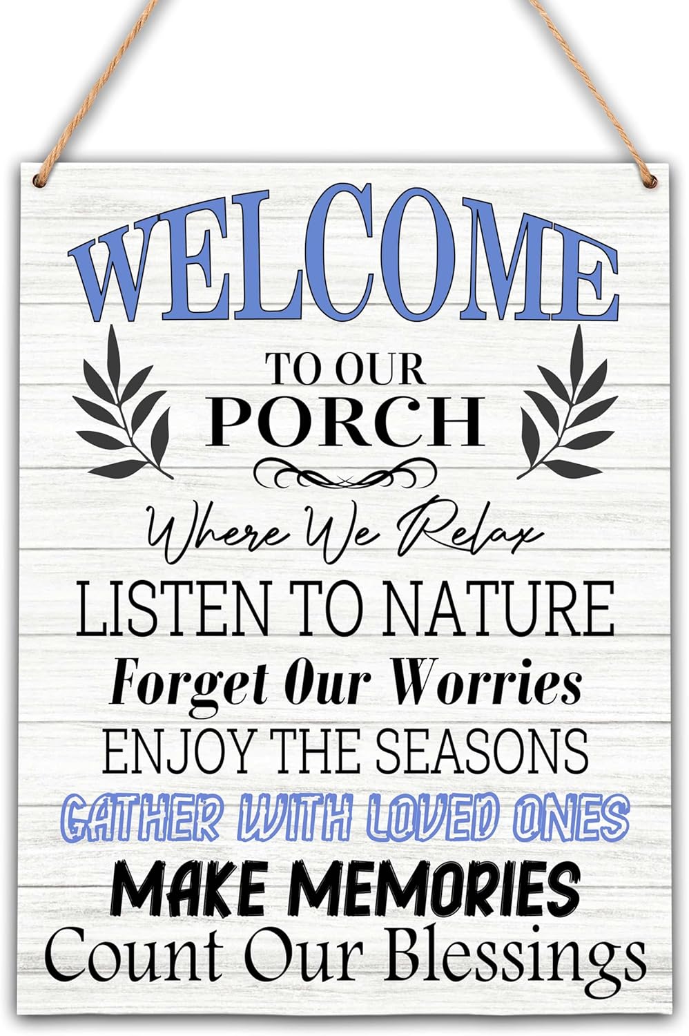 Amazon.com : Porch Rules Sign For Home Decor, Front Porch Wooden Sign ...