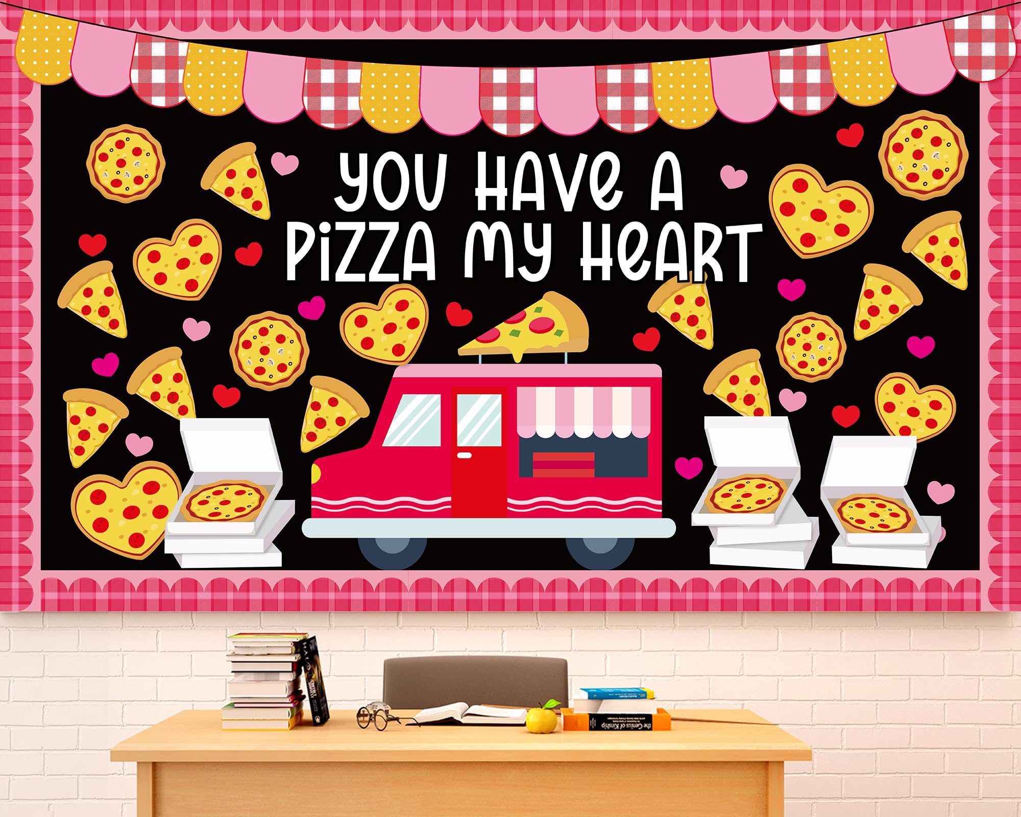 Amazon.com : Valentine’s Day Pizza Classroom Bulletin Board Decorations ...