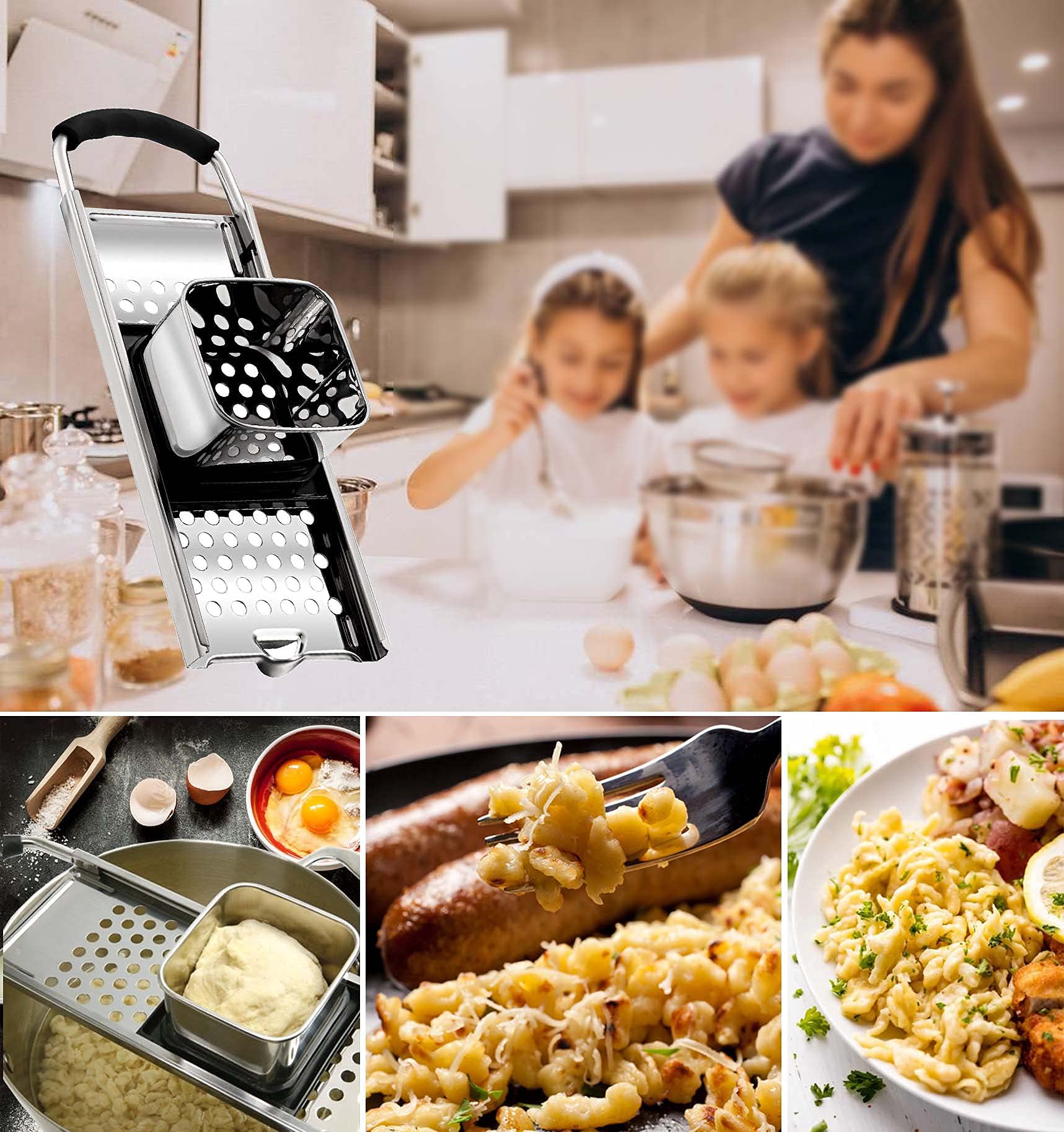 Pasta Maker Keissco Spaetzle Maker De Acero Inoxidable Con Mango De ...