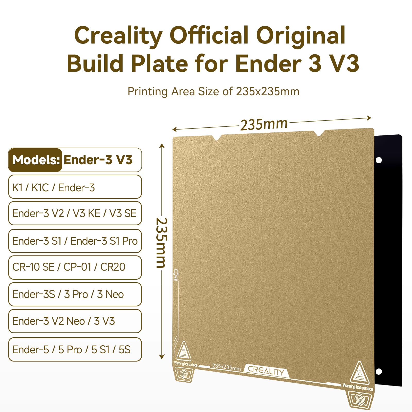 Snapklik.com : Official Ender 3 V3 Build Plate 235x235 Original ...