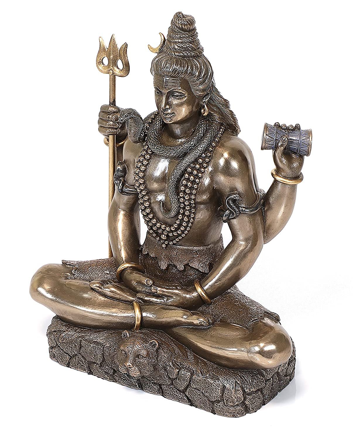 Buy Kaka jiji Handicraft Bronze Intuitive Seated Lord Shiva Decorative ...