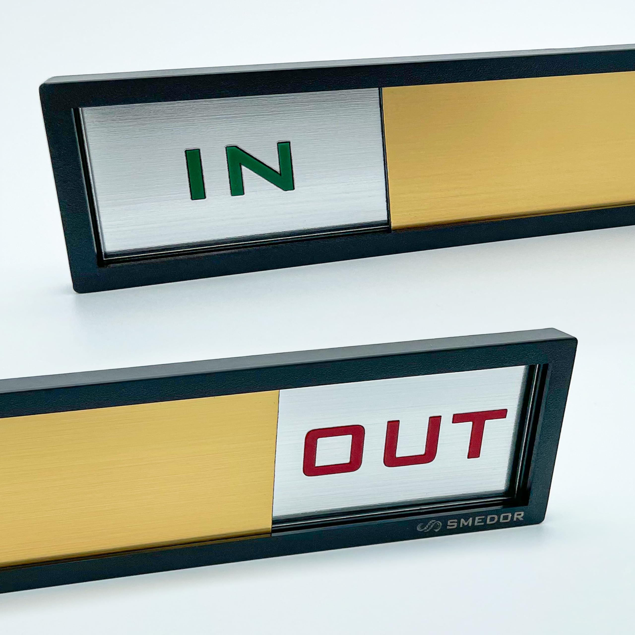 IN/OUT Professional sliding sign board Status sign by SMEDOR® : Amazon ...