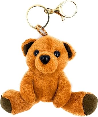 Bear Keychain Plush Teddy Keyring Bear Key Chain Stuffed Mini Bear Cute ...