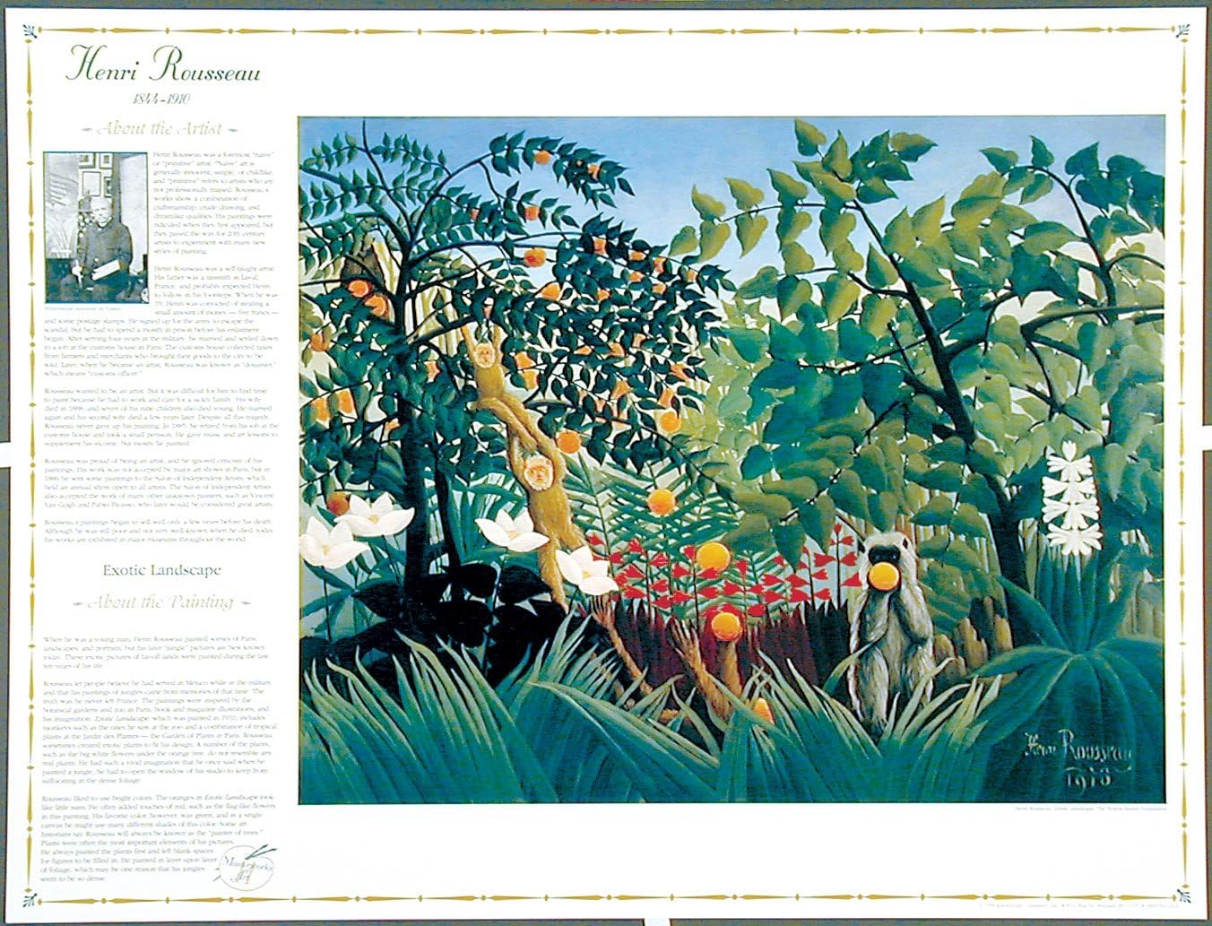 Amazon.com: Knowledge Unlimited Inc. Henri Rousseau - Exotic Landscape ...