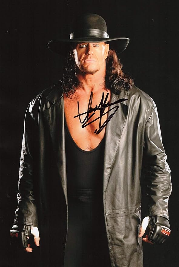 LIMITED EDITION THE UNDERTAKER WRESTLING SIGNED PHOTOGRAPH CERT PRINTED ...